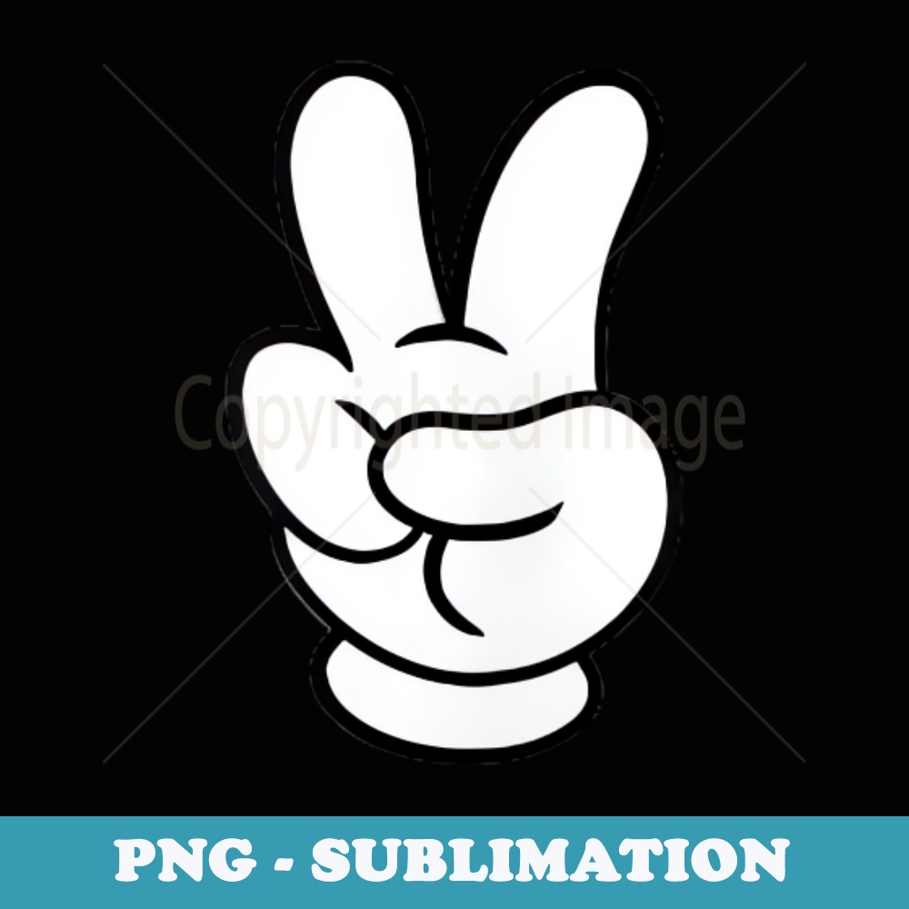 Mickey And Friends Peace Sign Iconic Mickey Glove Chest Logo | Inspire ...