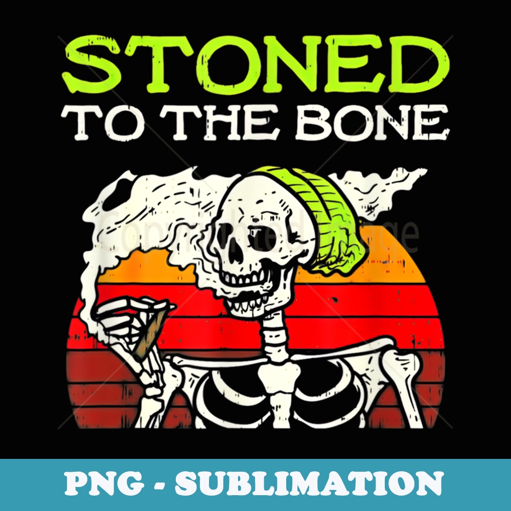 Stoned To The Bone Skeleton Smoking Weed Halloween Pot - Ins | Inspire ...