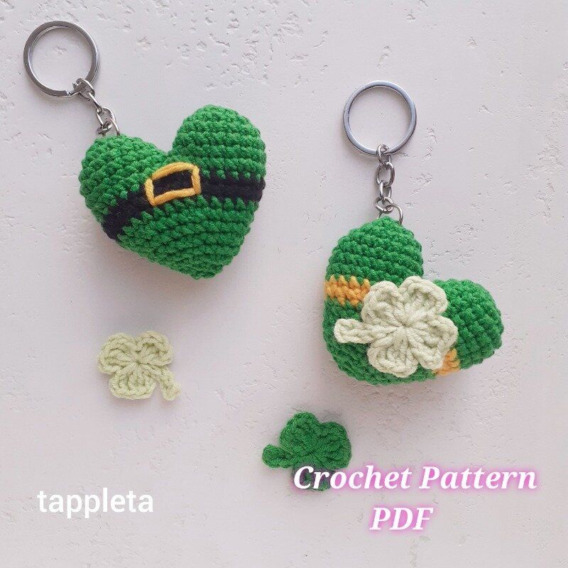 Heart lucky charms St Patricks day crochet pattern, St Patri | Inspire ...