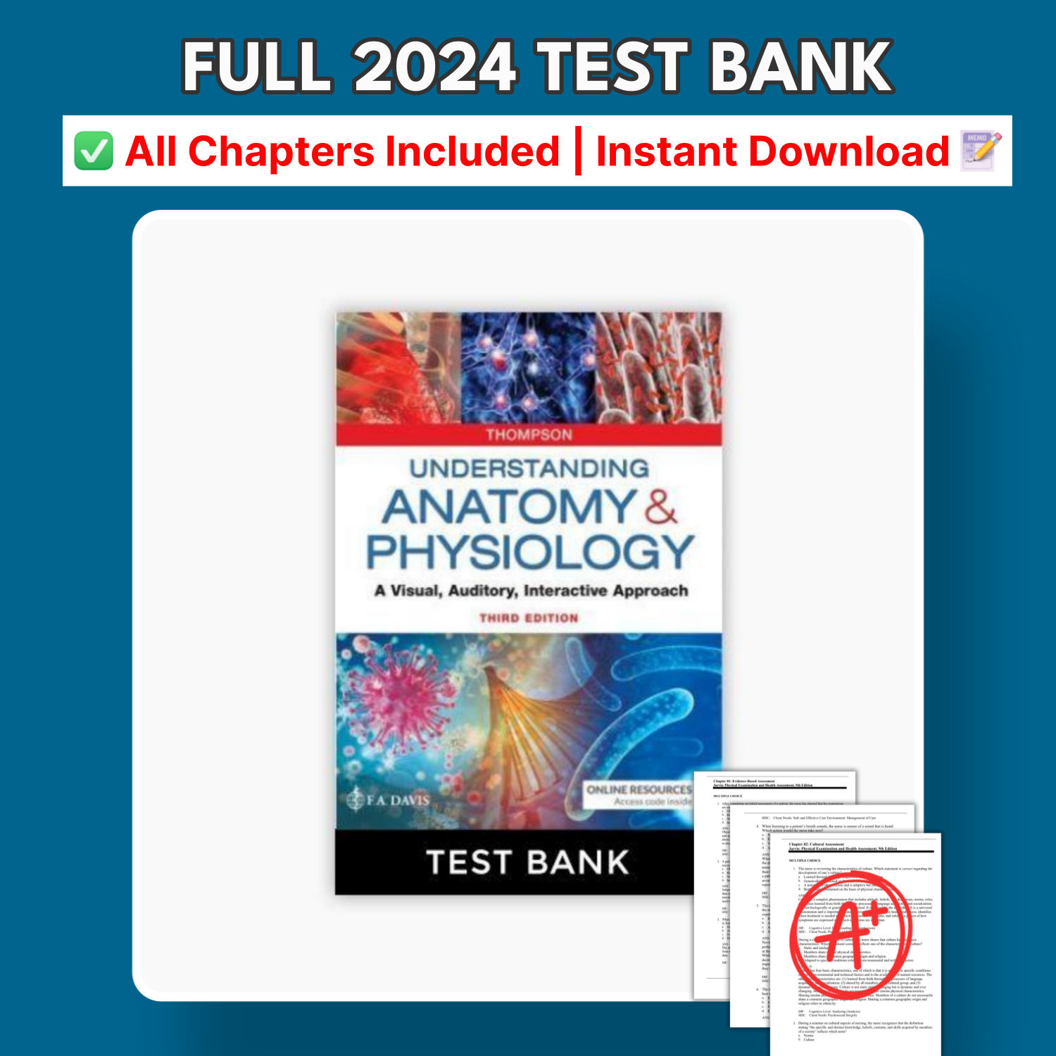 Understanding Anatomy & Physiology 3rd Edition Thompson Te - Inspire Uplift
