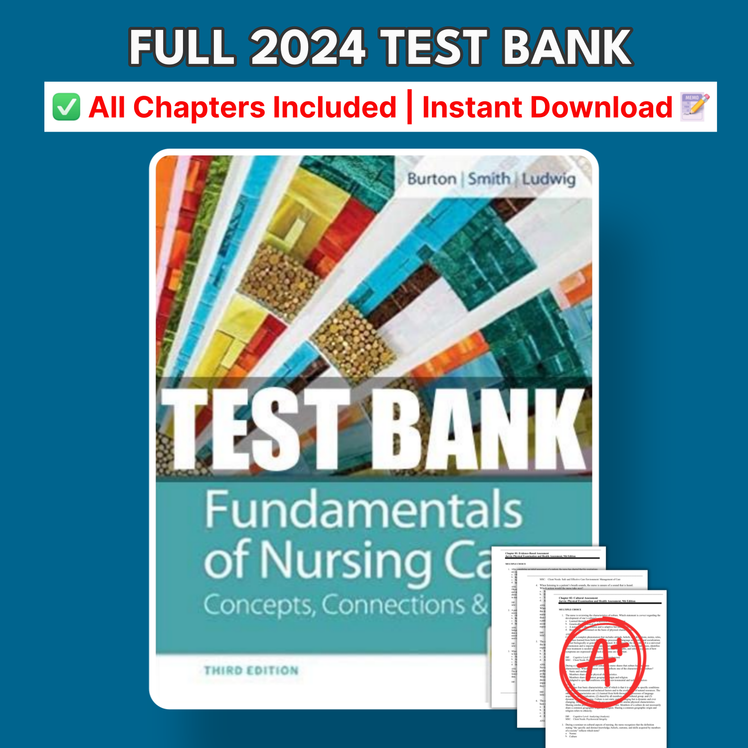 Fundamentals of Nursing Care 3rd Edition Burton Test Bank - Inspire Uplift