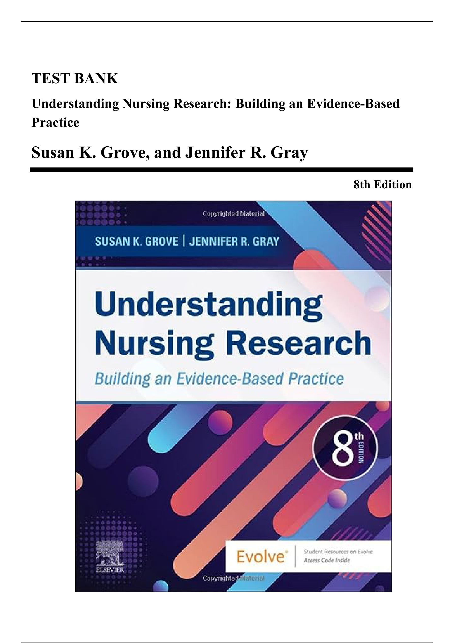 Test Bank: Understanding Nursing Research 8th Ed (Grove, - Inspire Uplift