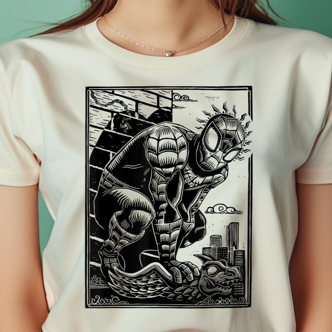 Marvel Spider-Man Linocut White PNG, Wolverine PNG, Marvel W | Inspire ...