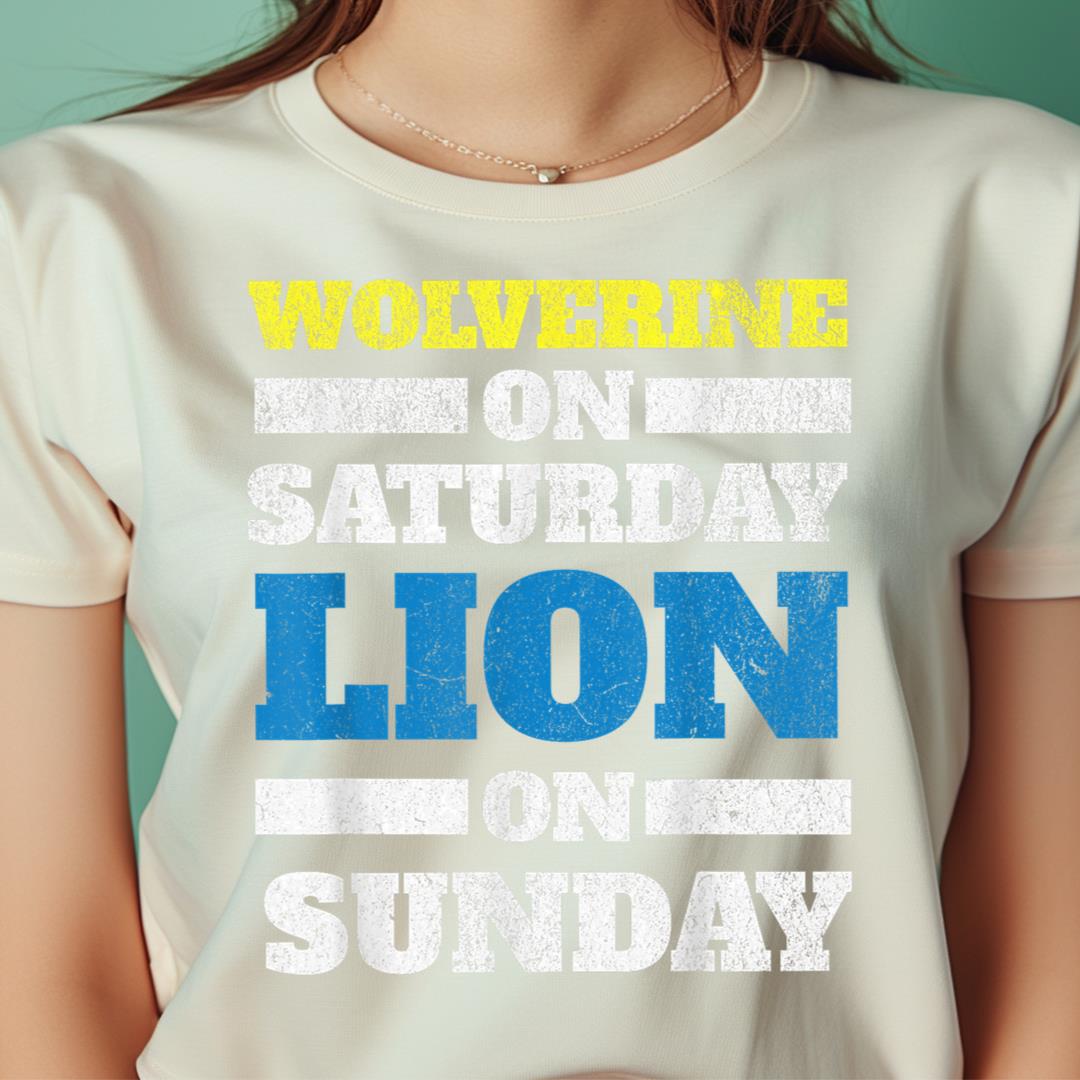 Vintage Wolverine On Saturday Lion On Sunday Men Women PNG, | Inspire ...