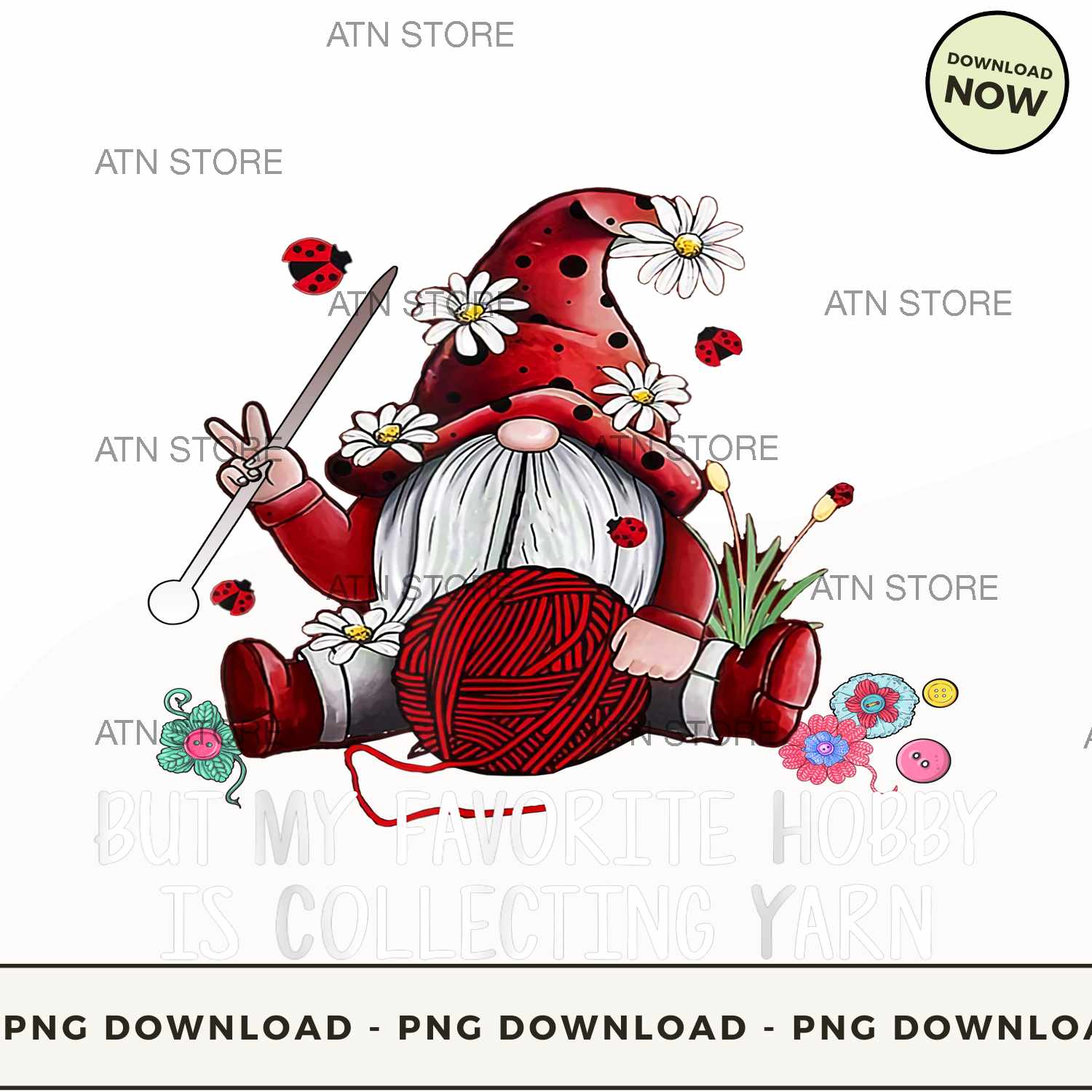 Knitting happy Downloadable PNG Instant Download, ATN Store, | Inspire ...