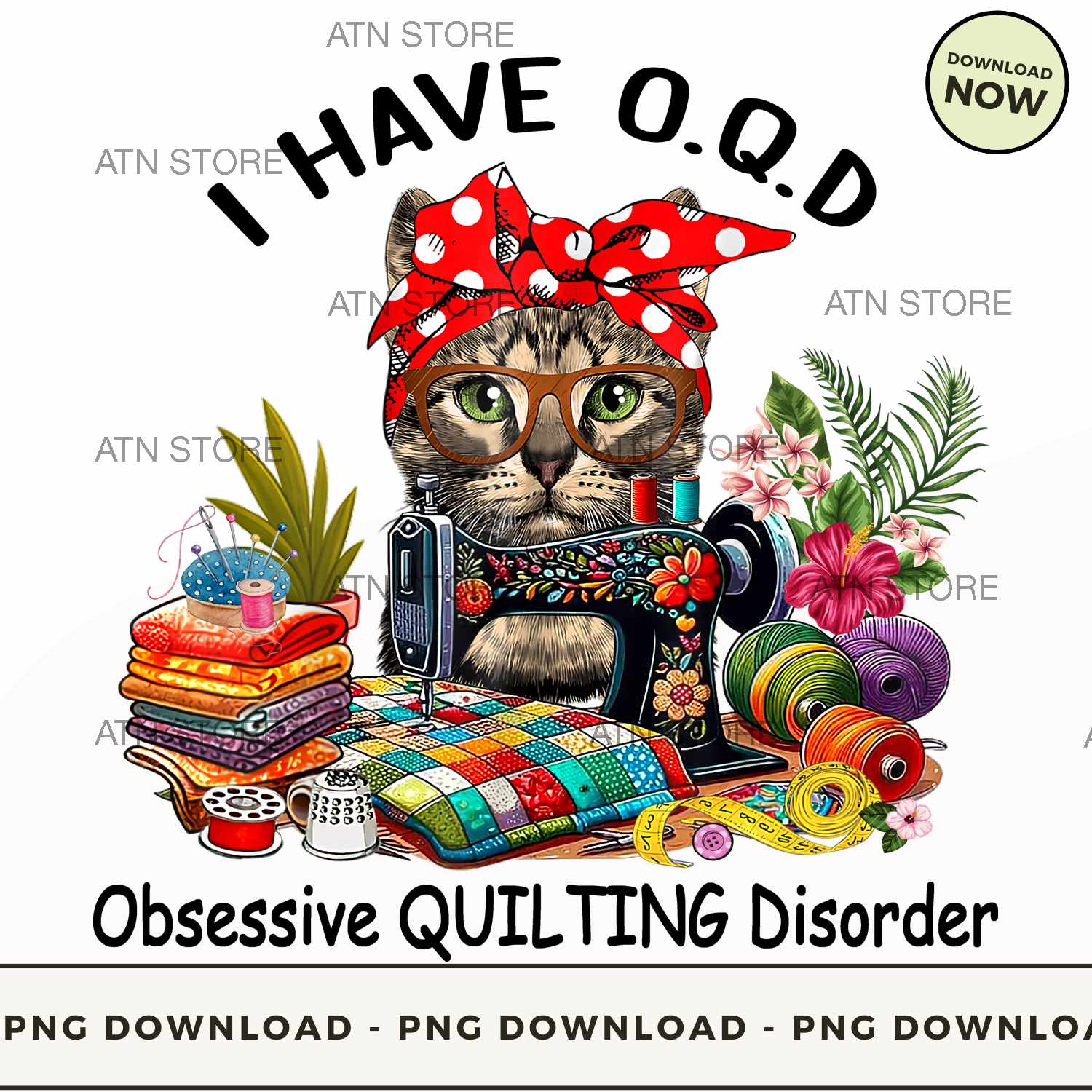 OQD Obsessive Quilting Disorder Downloadable PNG Instant Dow | Inspire ...
