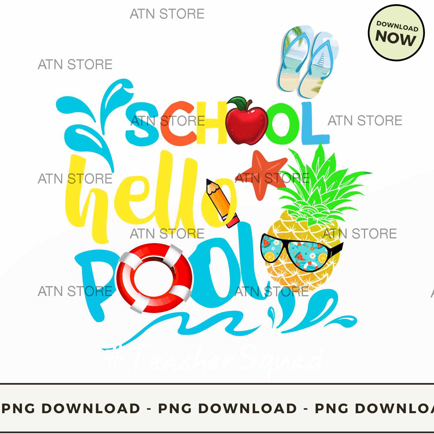 Hello Pool High-quality PNG Instant Download, ATN Store | Inspire Uplift