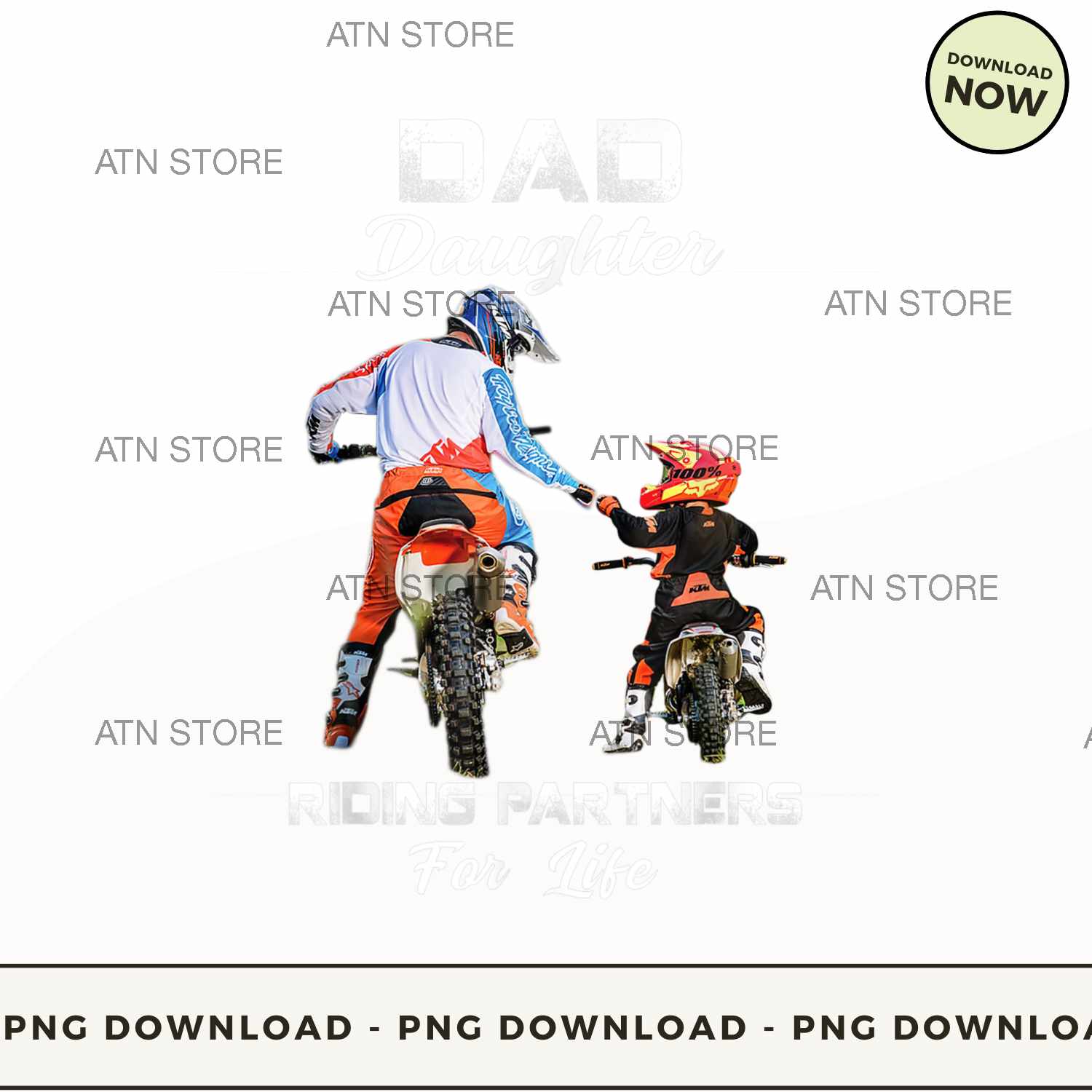 DAD AND DAUGHTER RIDING PARTNERS FOR LIF 75 High-quality PNG | Inspire ...