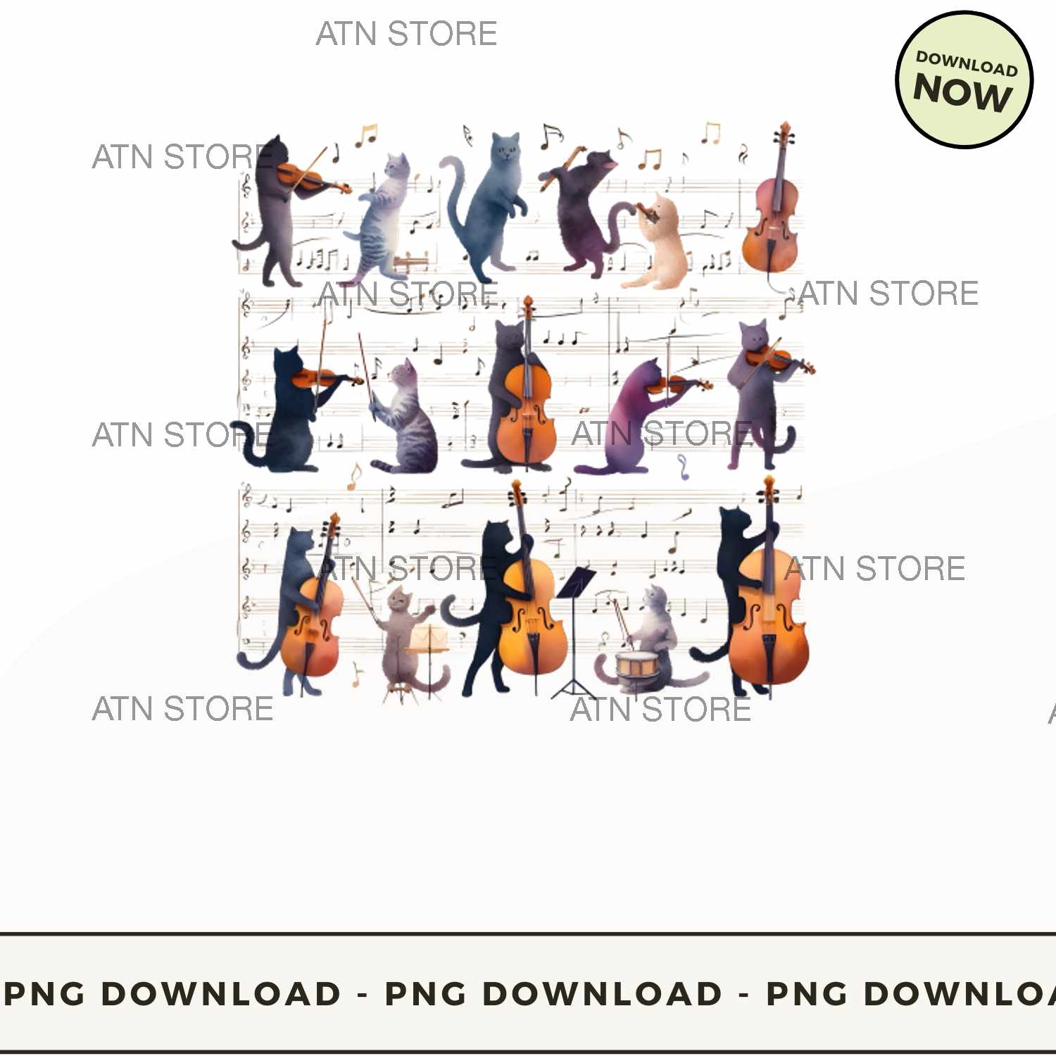 Cat musical 01 v1 24 High-quality PNG Instant Download, ATN | Inspire ...