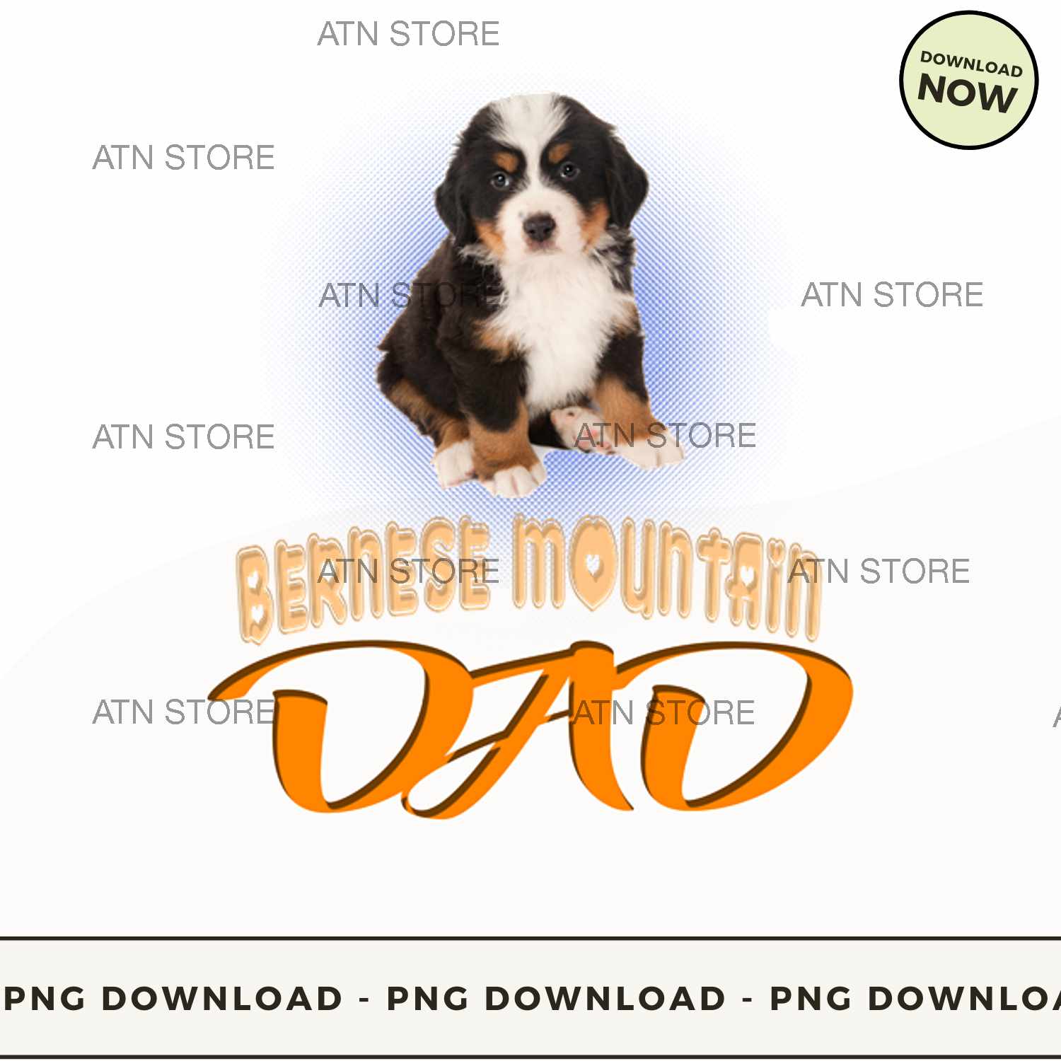 Bernese mountain dad 36 High-quality PNG Instant Download, A - Inspire ...