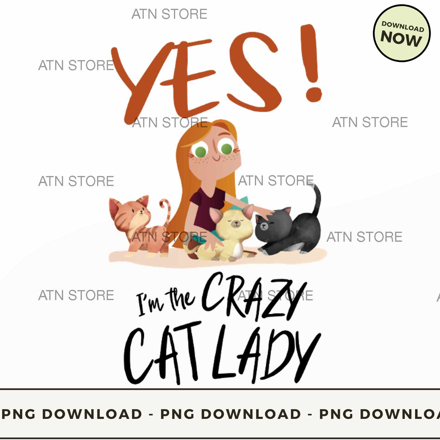 CRAZY CAT LADY LIMITED EDITION 9 High-quality PNG Instant Do | Inspire ...