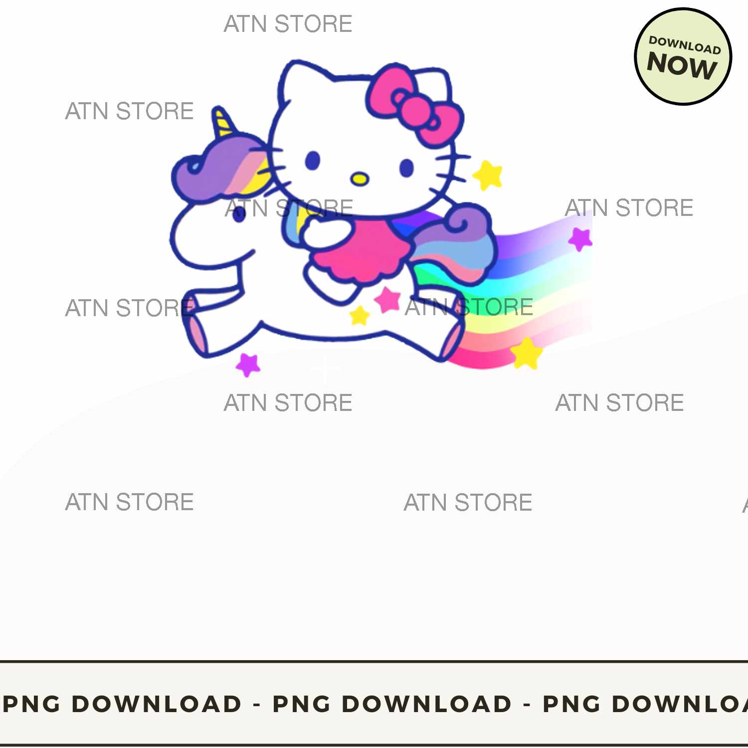Hello kitty riding unicorn 25 High-quality PNG Instant Downl | Inspire ...