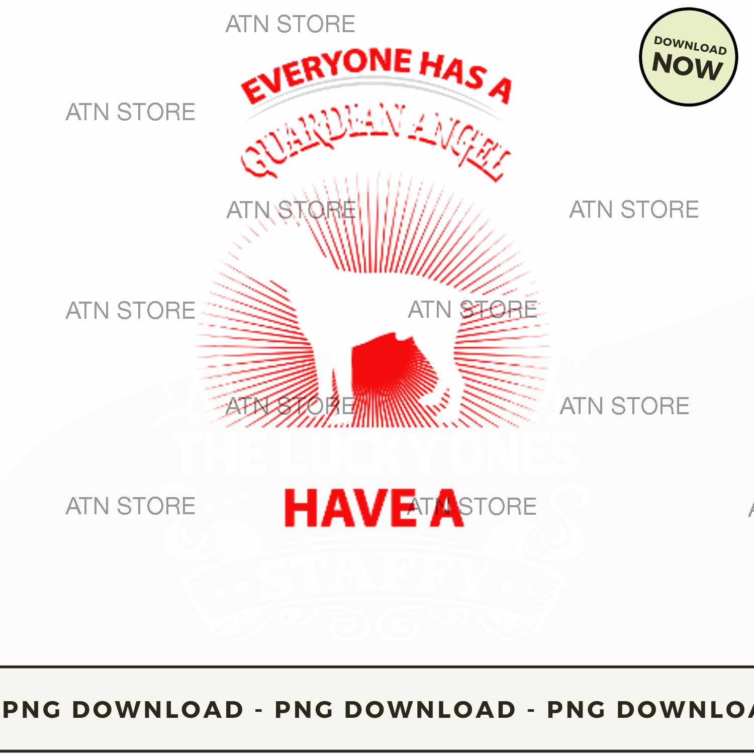 Staffy guardian angel 90 High-quality PNG Instant Download, | Inspire ...