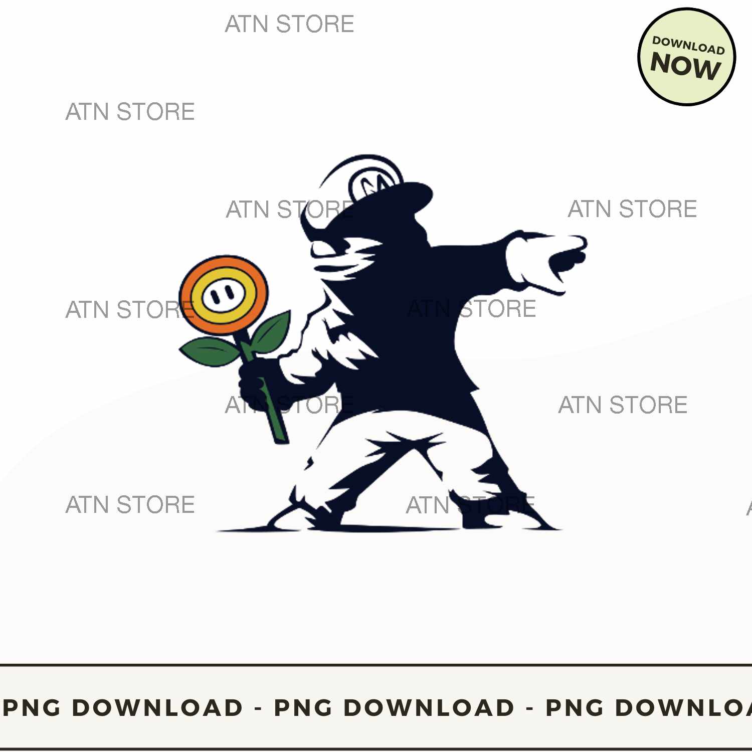 Super Mario Banksy Riot Anarchy 76 High-quality PNG Instant | Inspire ...