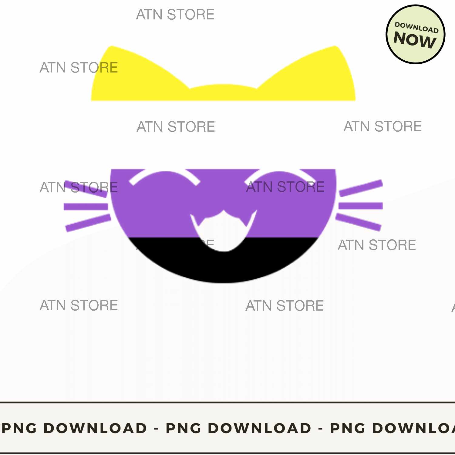 NON BINARY CAT FLAG PRIDE 50 High-quality PNG Instant Downlo | Inspire ...