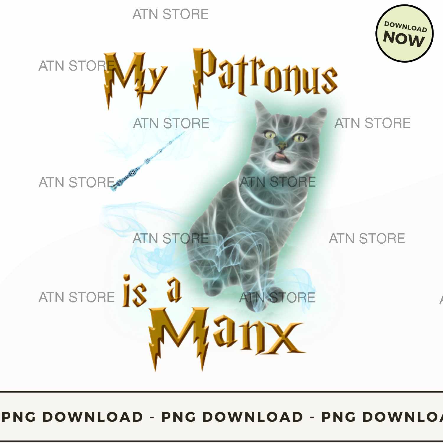 My patronus is a manx 30 High-quality PNG Instant Download, | Inspire ...