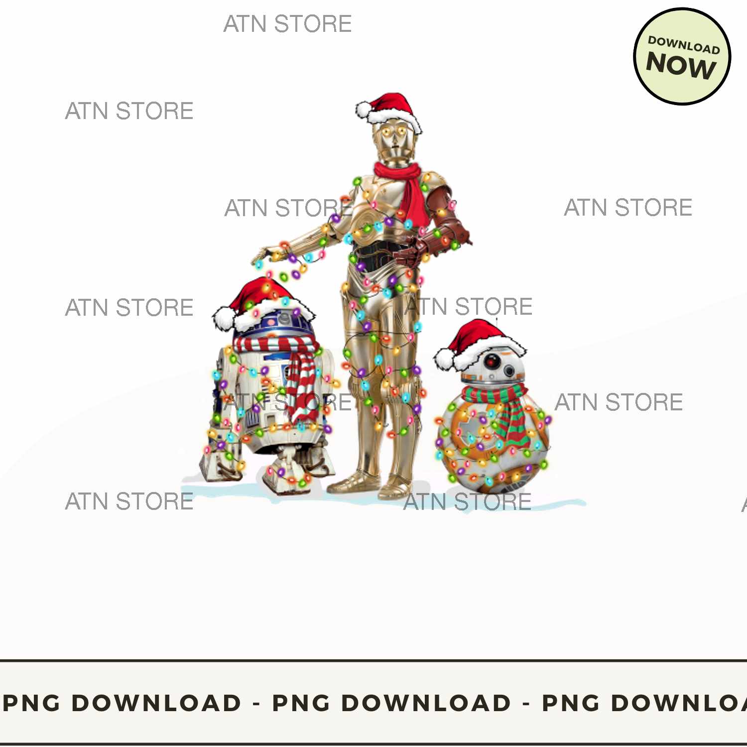 C3PO BB8 R2D2 Christmas 2 55 High-quality PNG Instant Downlo | Inspire ...