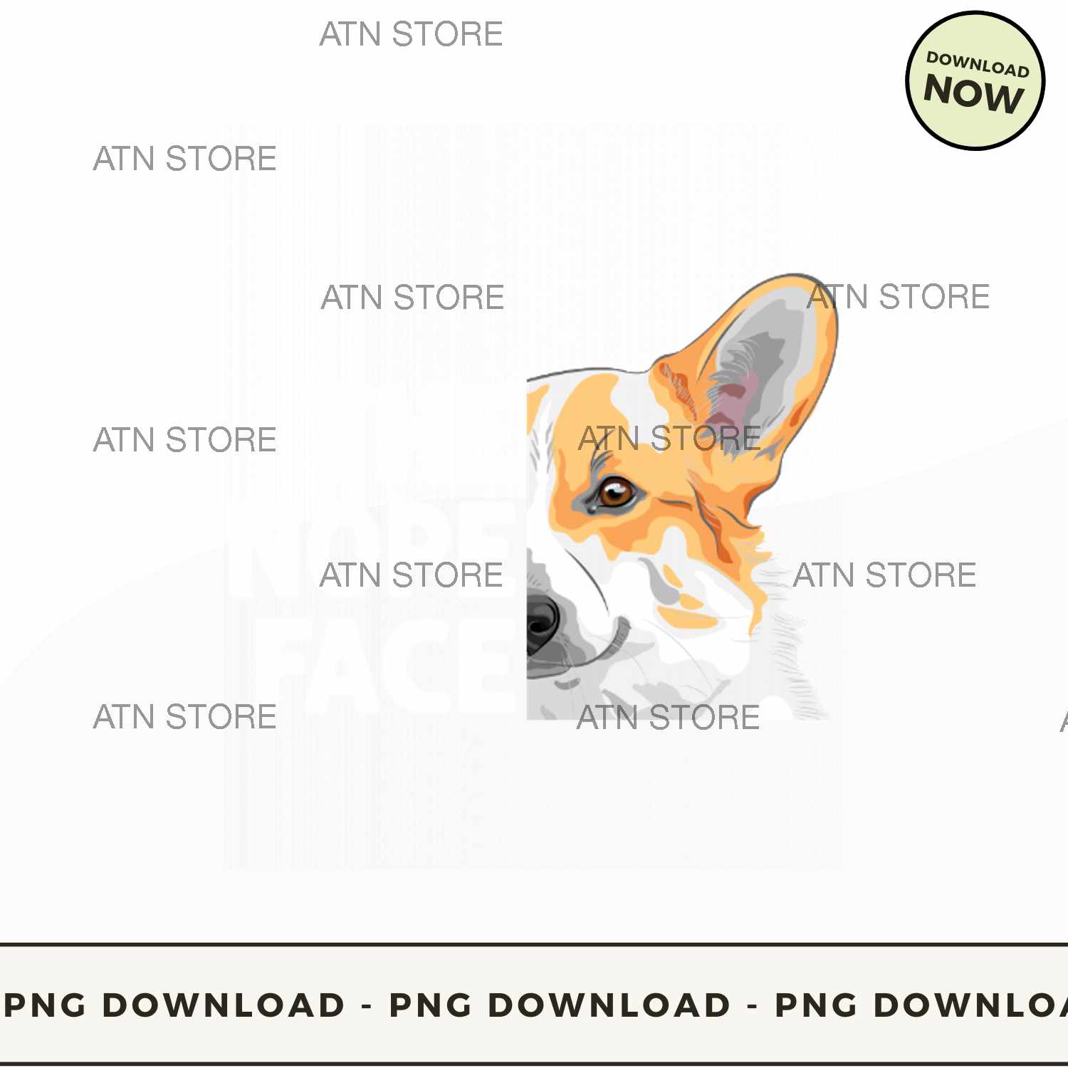 The Nope Face For Corgi Lovers 5 High-quality PNG Instant Do | Inspire ...