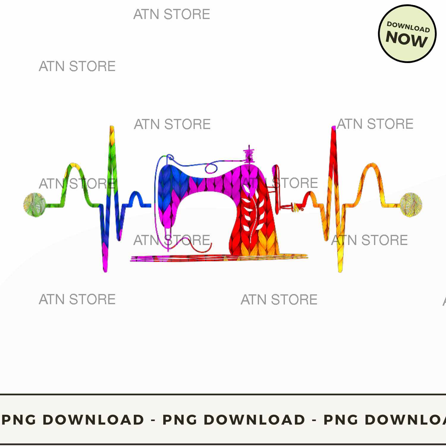 Sewing Heartbeat 2 High-quality PNG Instant Download, ATN St | Inspire ...