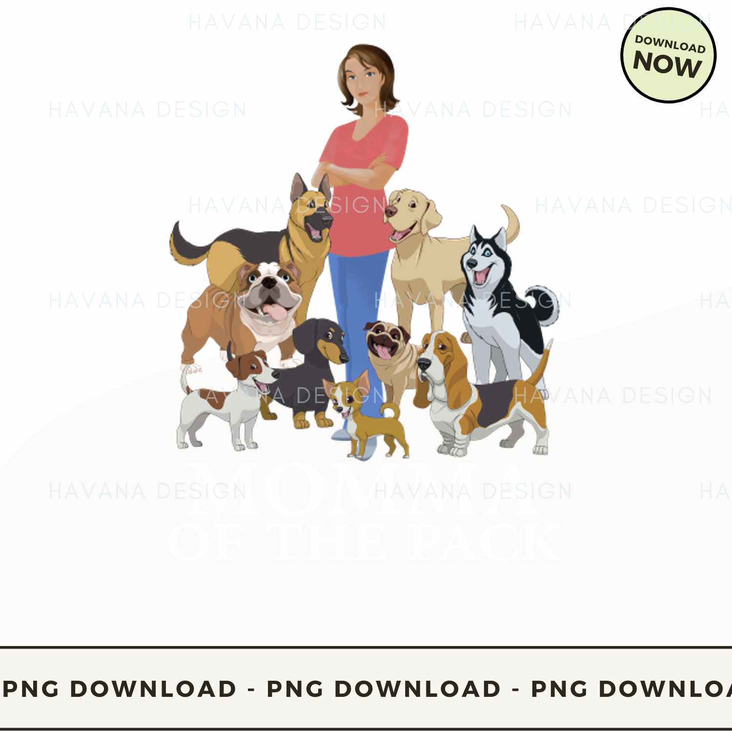 Momma Dog Pack 94 High-quality PNG Instant Download, ATN Sto | Inspire ...