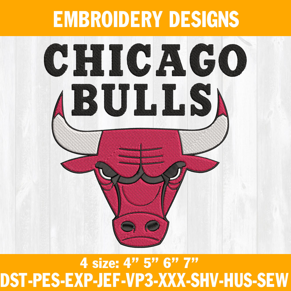 Chicago Bulls Embroidery Designs, NBA Embroidery Designs, Ch | Inspire ...