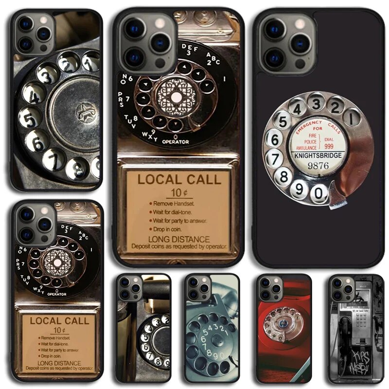 Retro Rotary Dial Telephone Phone Case for iPhone 14 15 13 1 - Inspire ...