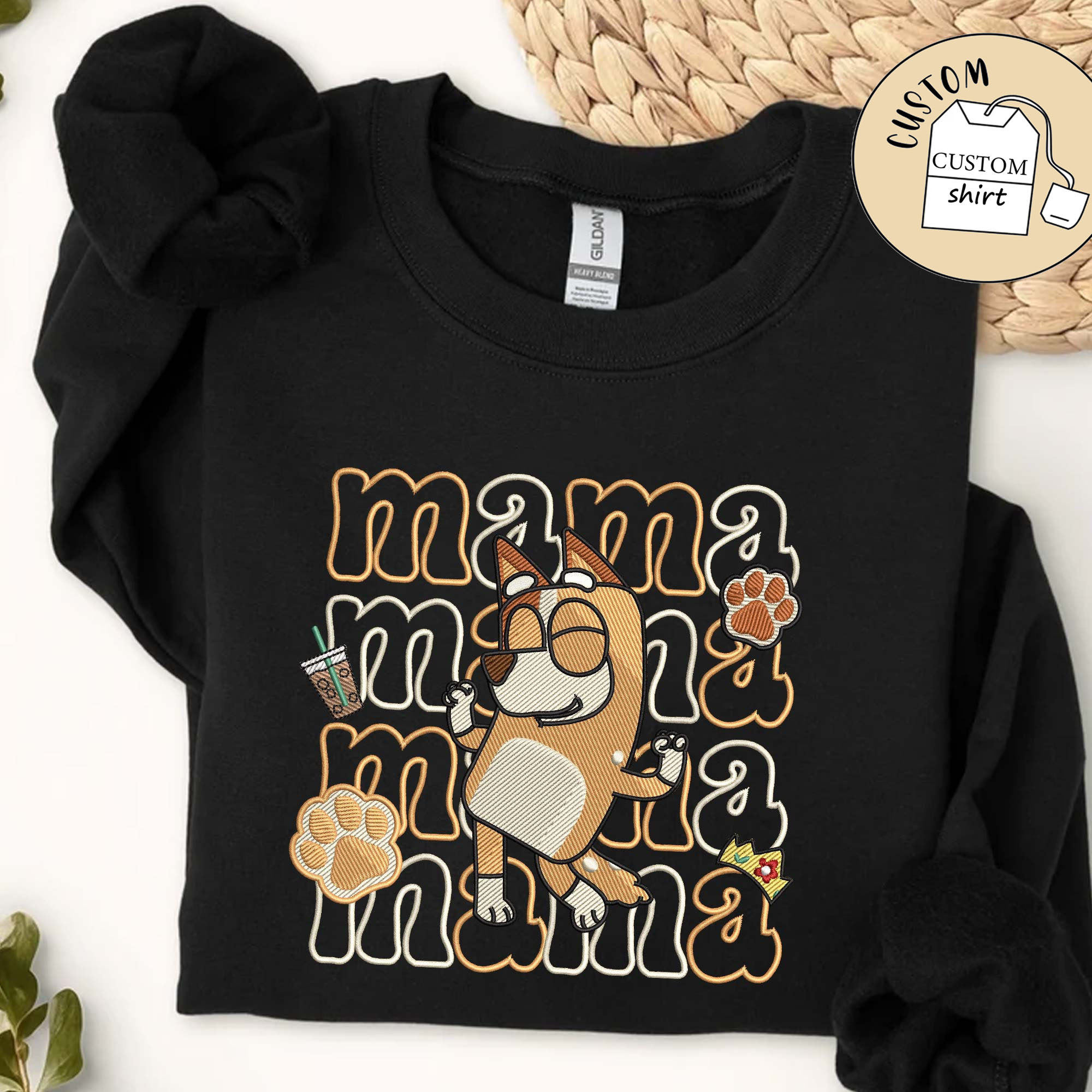 Mama Mama Bluey Shirt, Bluey Embroidery Shirt, Bluey Dog Shi - Inspire ...