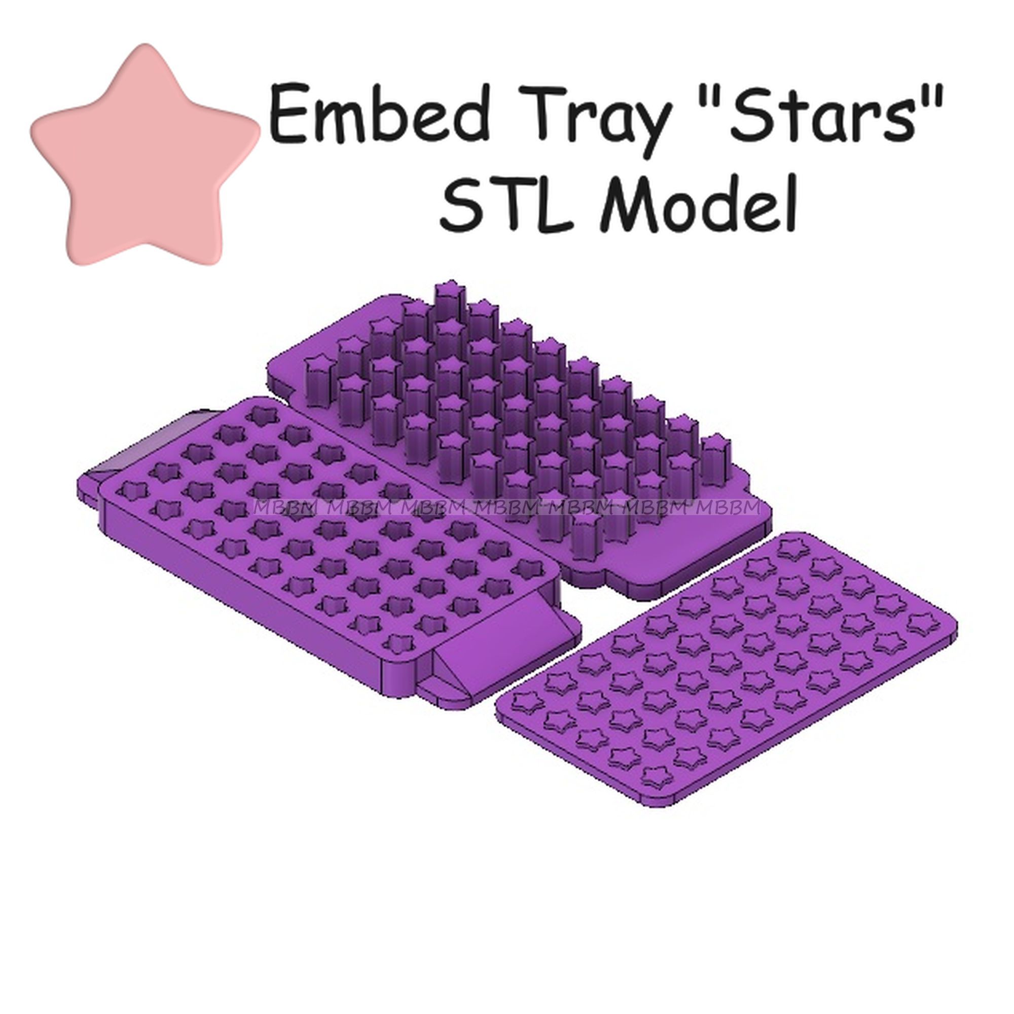 STARS EMBED TRAY 3D model for 3D printing - Inspire Uplift