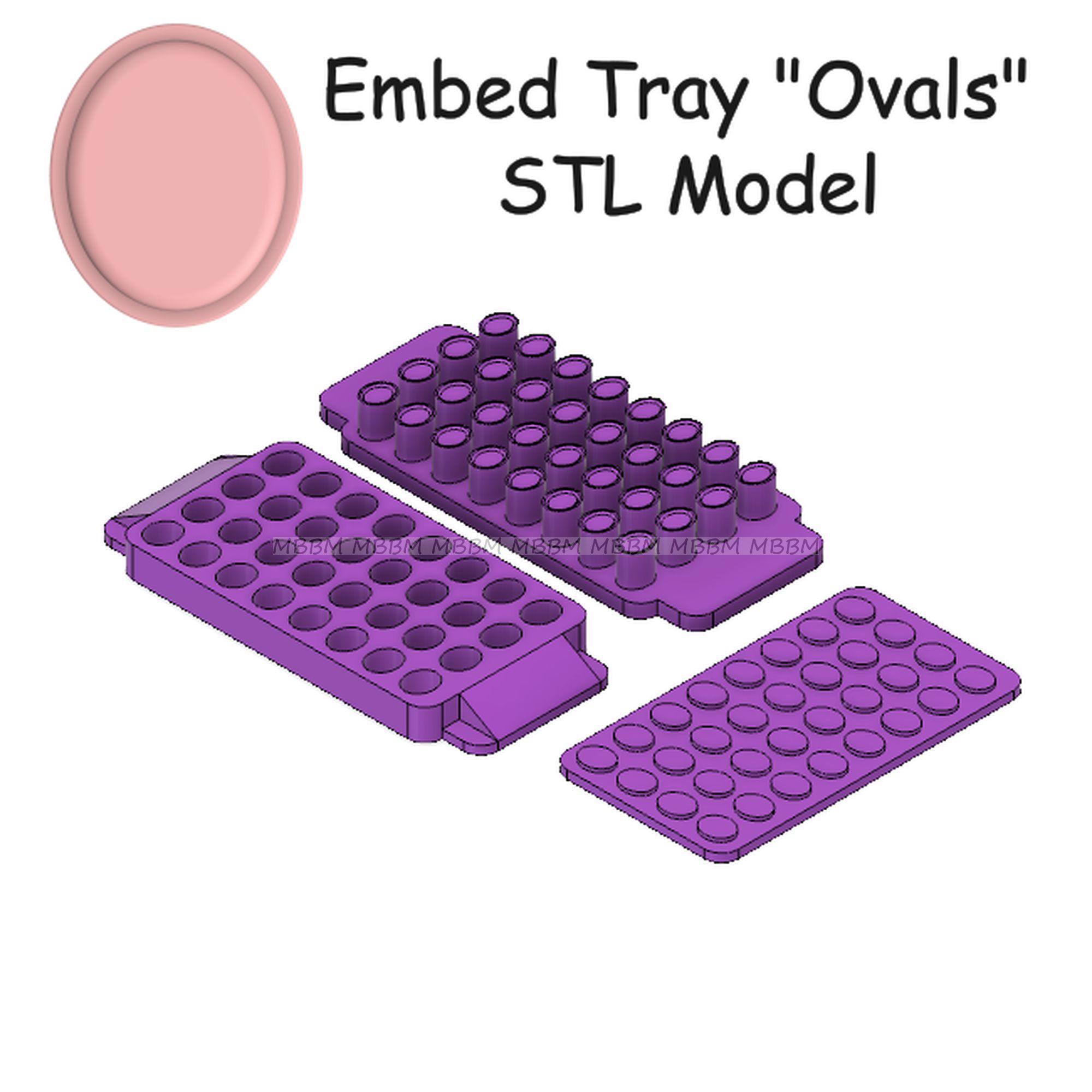 OVALS EMBED TRAY 3D model for 3D printing | Inspire Uplift