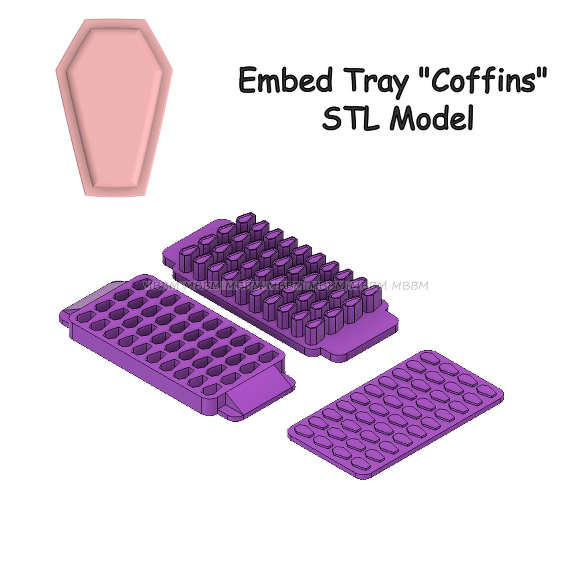 COFFINS EMBED TRAY 3D model for 3D printing - Inspire Uplift