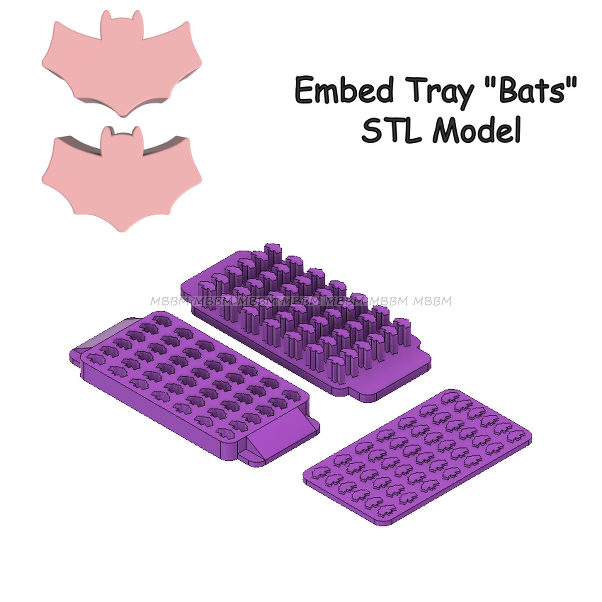 BATS EMBED TRAY 3D model for 3D printing | Inspire Uplift