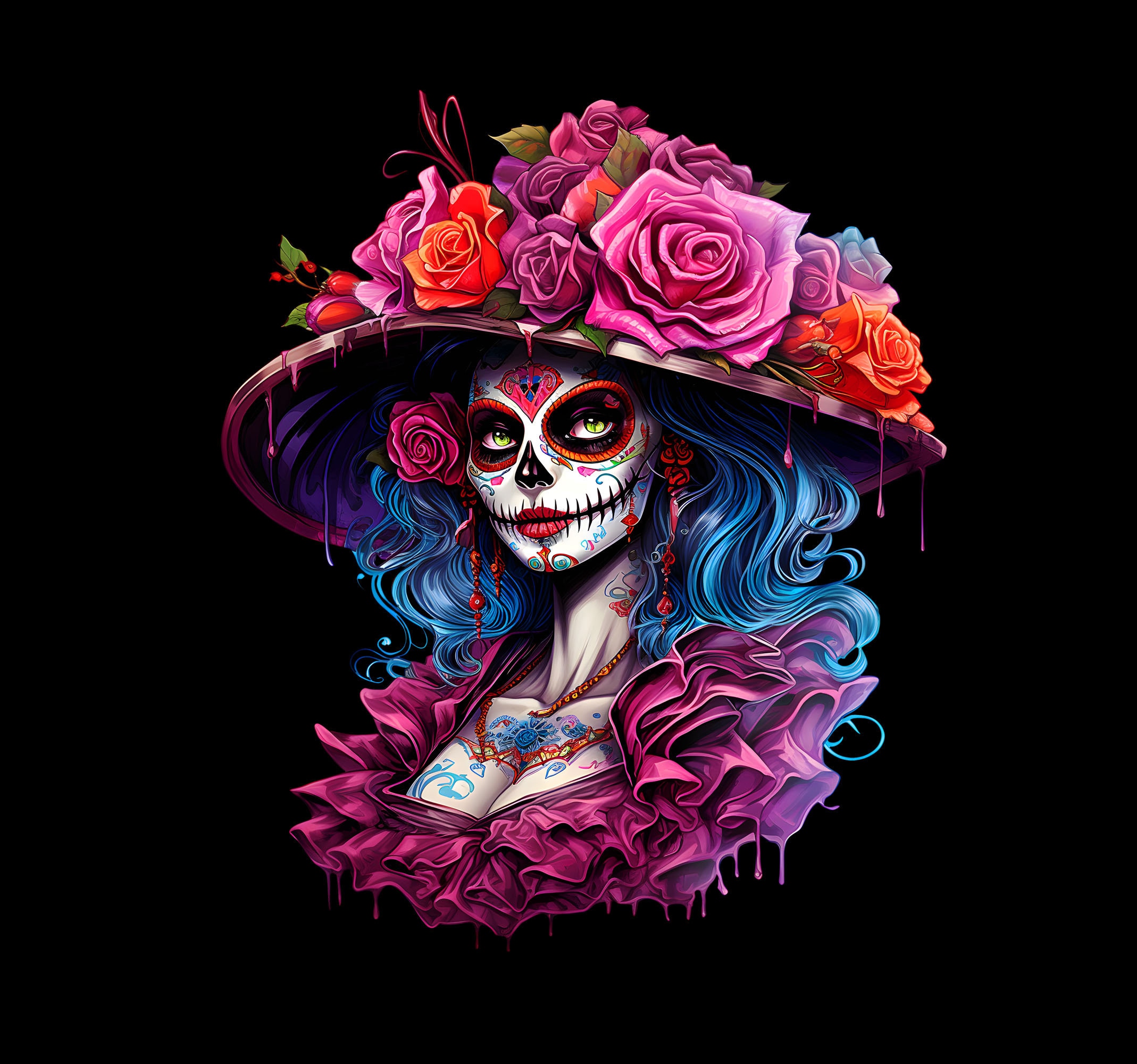 La Catrina Day Png Dia De Los Muertos Png Day of the Dead Su | Inspire ...