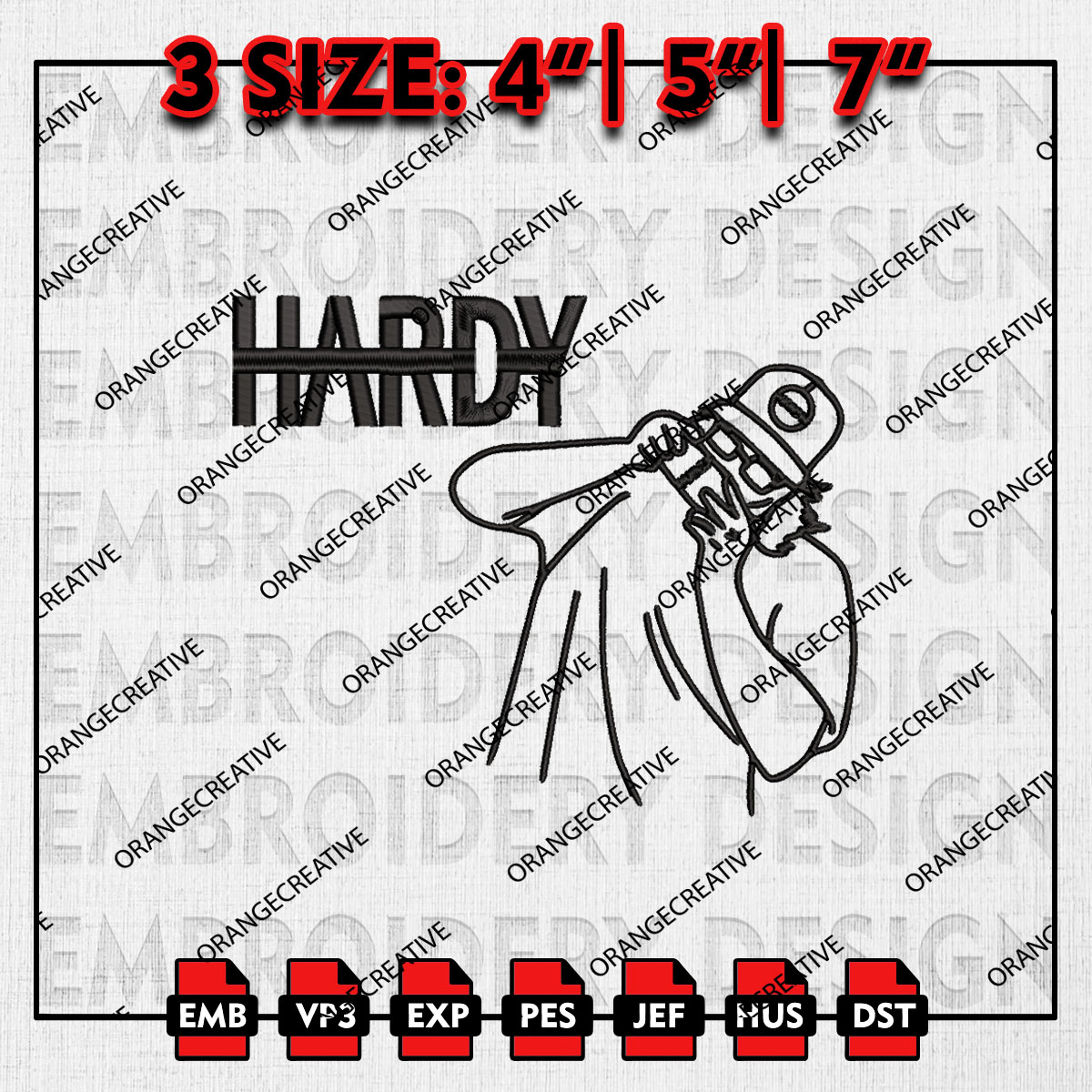 Hardy Drinking Beer Embroidery Design, Country Music Embroid | Inspire ...