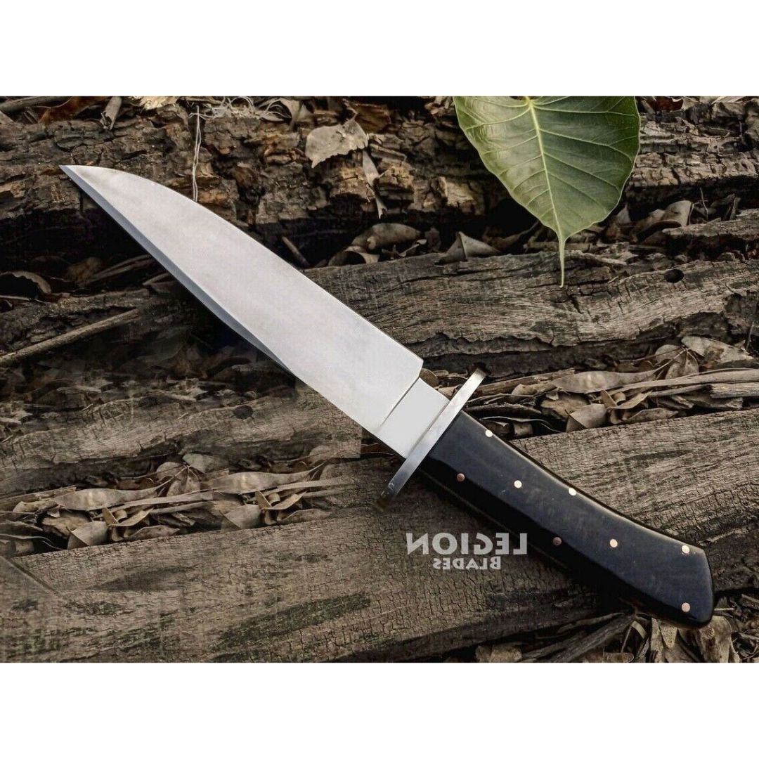 Handmade Bowie Knife Fixed Blade Bowie Buffalo Horn Full Tan | Inspire ...