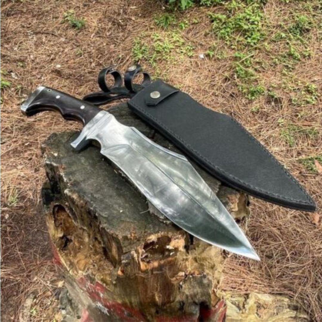 Fixed Blade Custom Handmade Bowie Knife Full Tang Handle Hun | Inspire ...