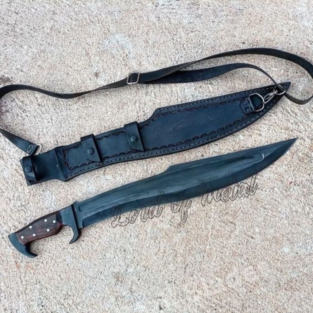 Custom Made Machete Knife Full Tang Carbon Steel Hunting Bow | Inspire ...