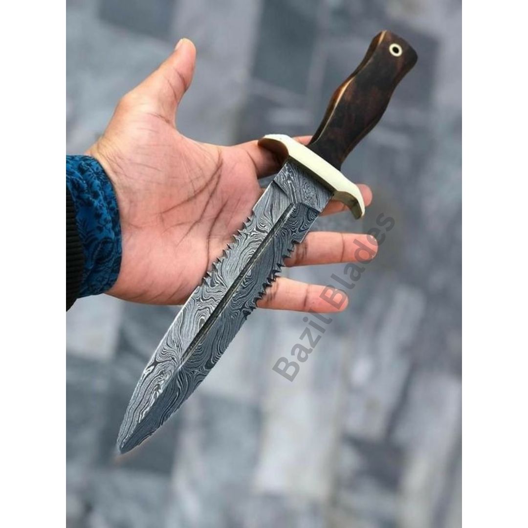 Damascus Steel Custom Dagger Knife Survival Outdoor Knife Ha | Inspire ...