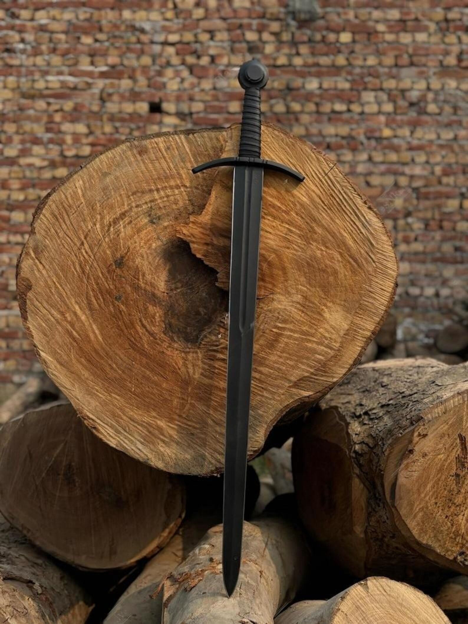 Custom Handmade Sword Carbon Steel Powder Coated Medieval Sw | Inspire ...