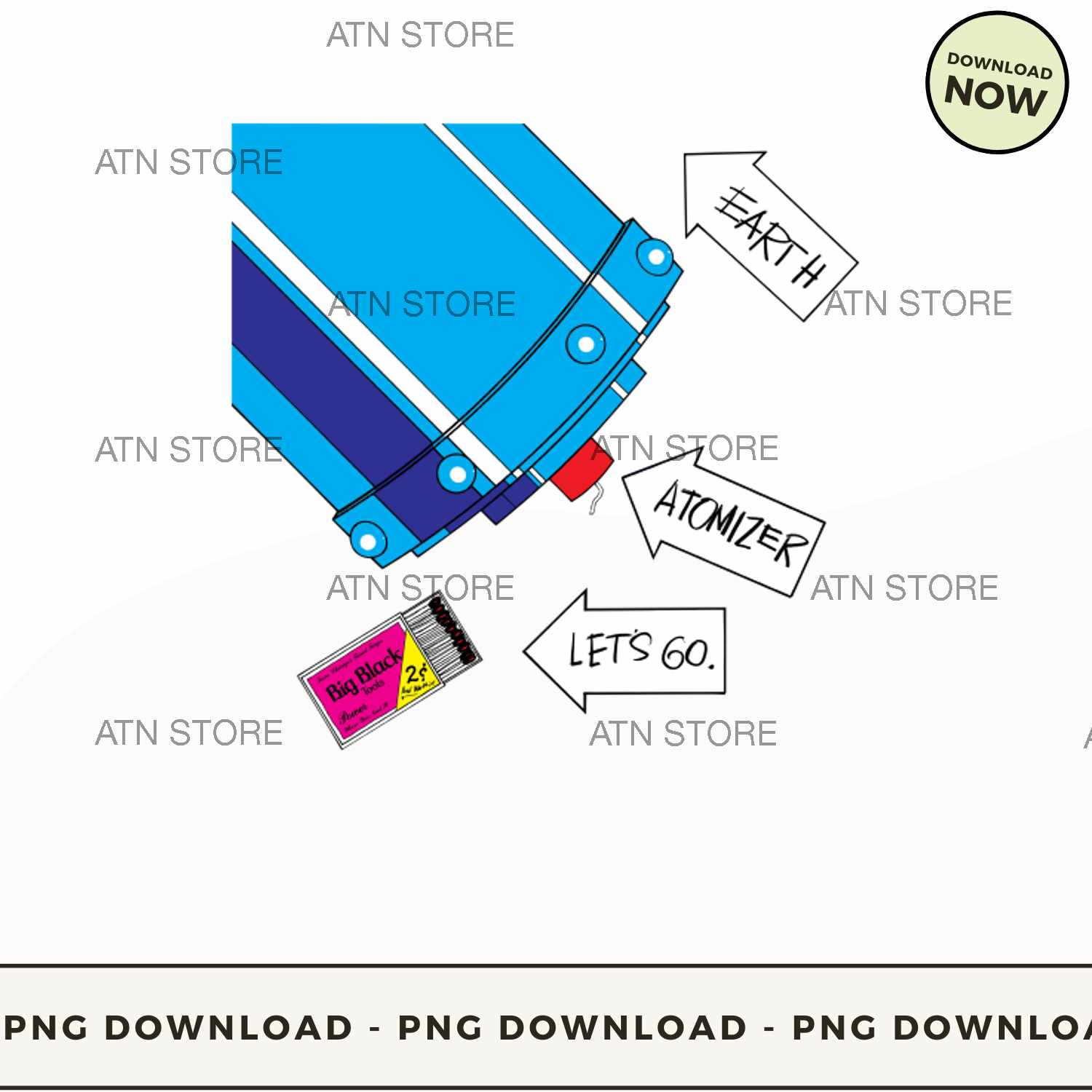 PNK-023-BK Big Black - Atomizer 27 High-quality PNG Instant | Inspire ...