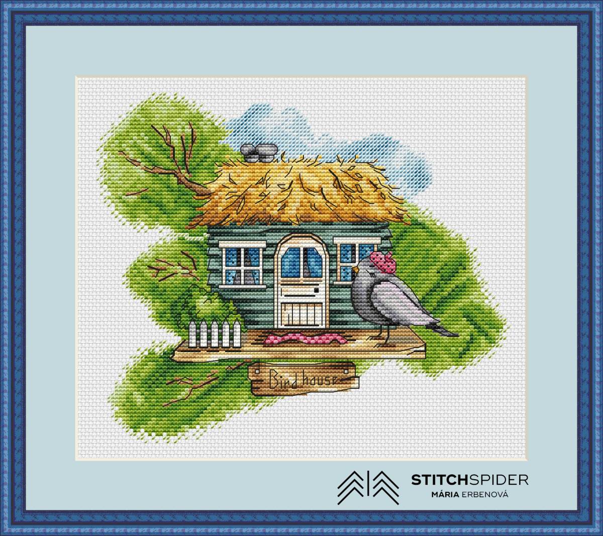 Bird house counted cross stitch pattern, pdf, cssaga file, n | Inspire ...
