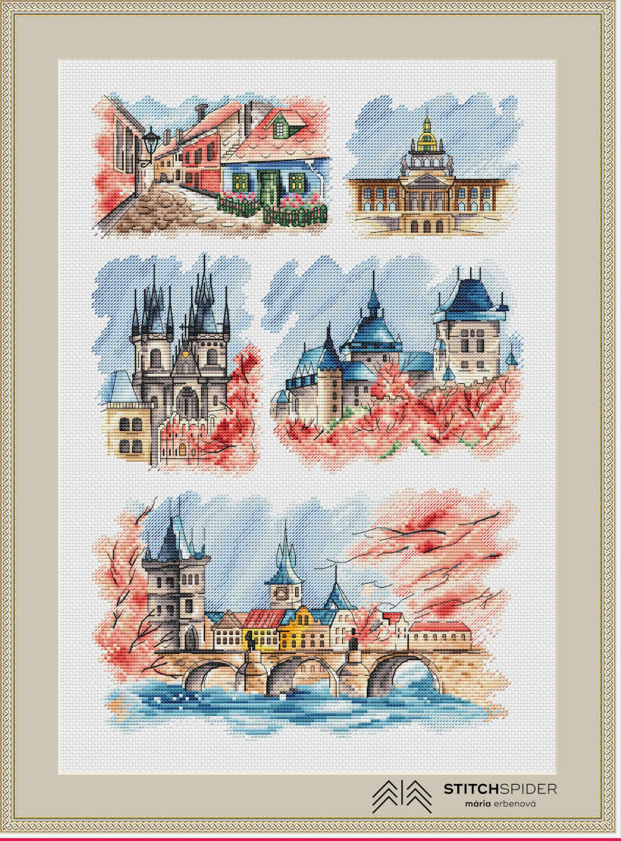 European Town Cross Stitch | Inspire Uplift
