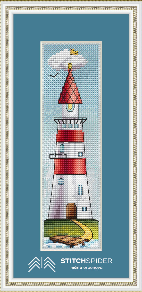 cross stitch lighthouse, cross stitch bookmark, xstitch sea | Inspire ...