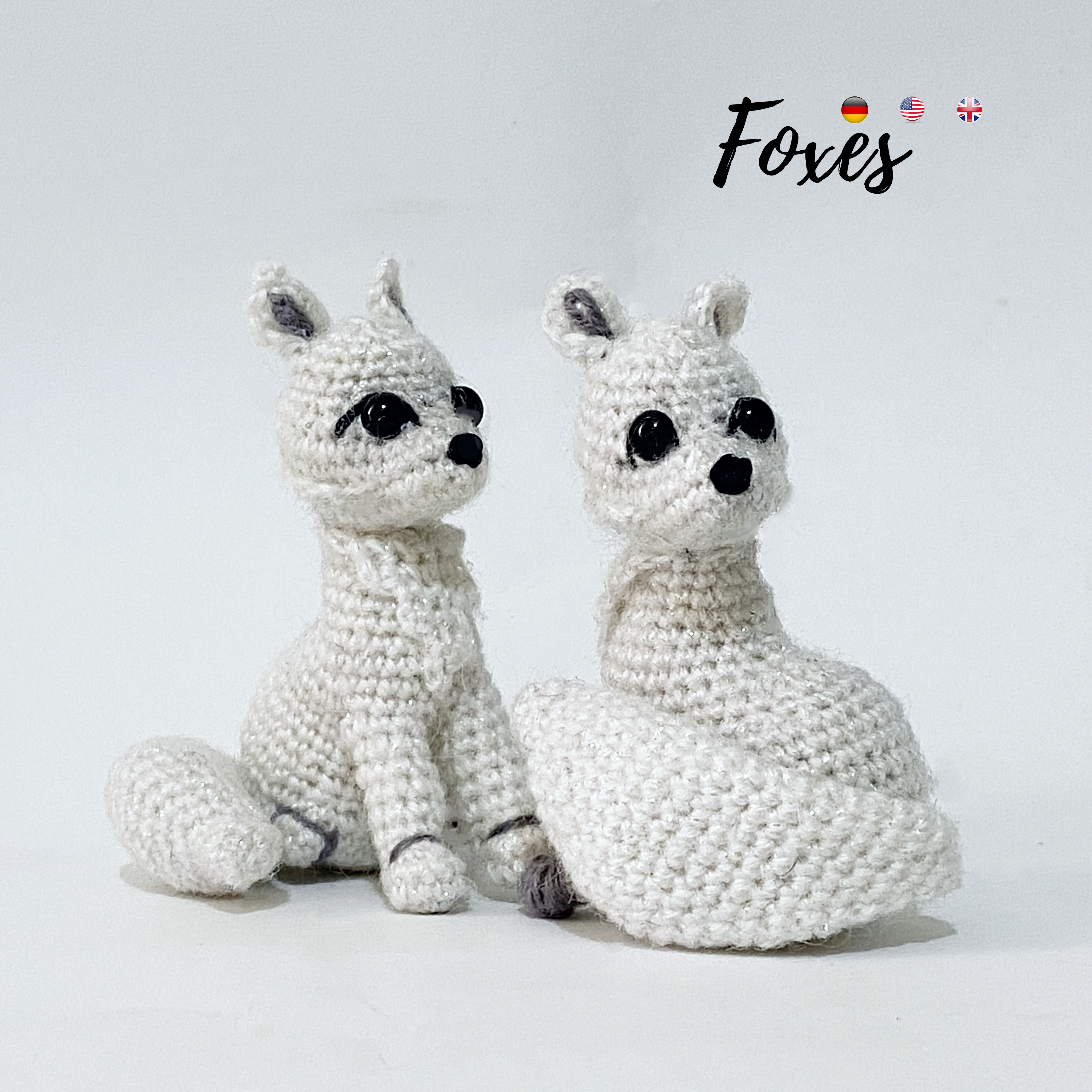 Foxes. Crochet PDF pattern. Red or arctic white fox * amigur - Inspire ...