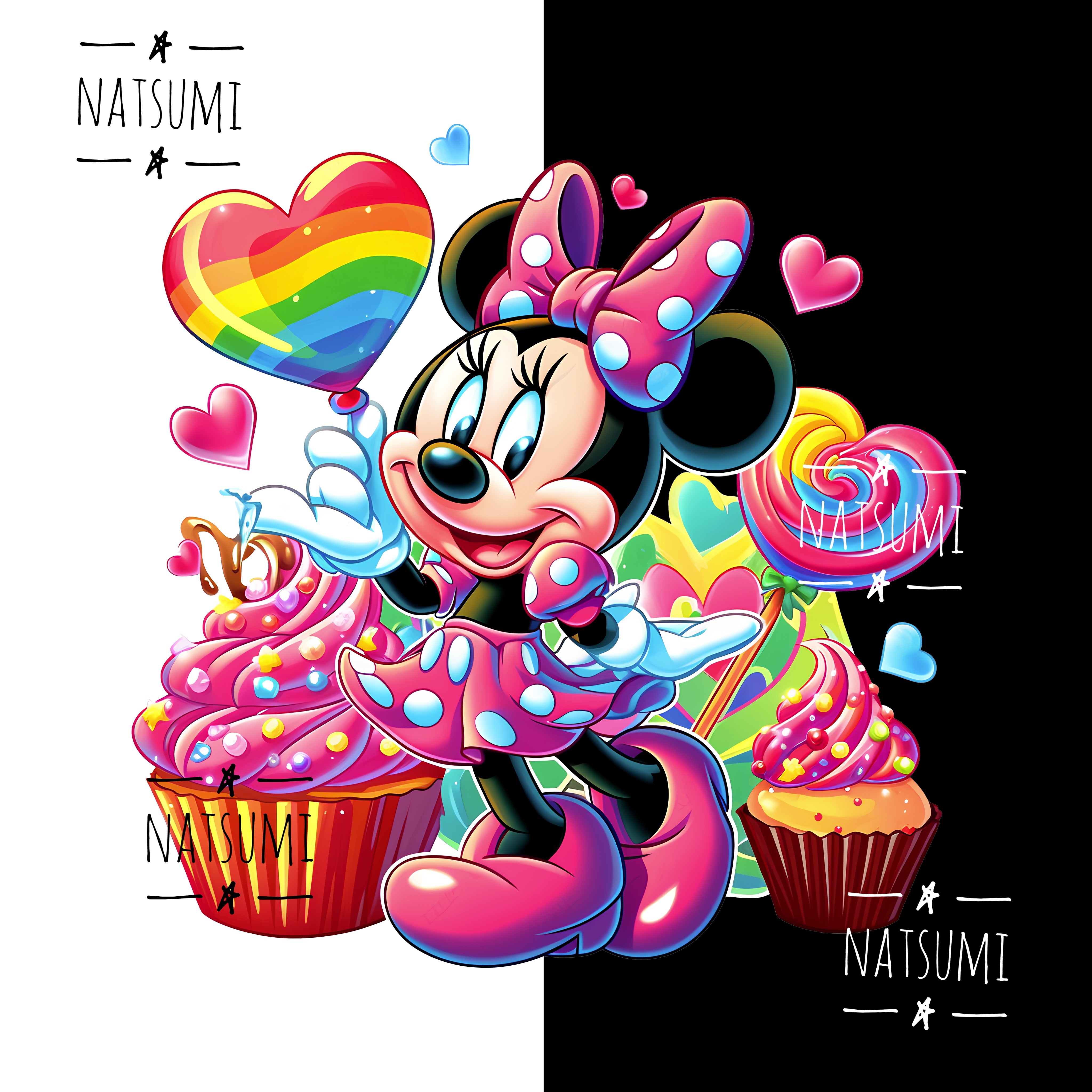 Minnie Mouse and sweets PNG, Sublimation designs downloads f - Inspire ...