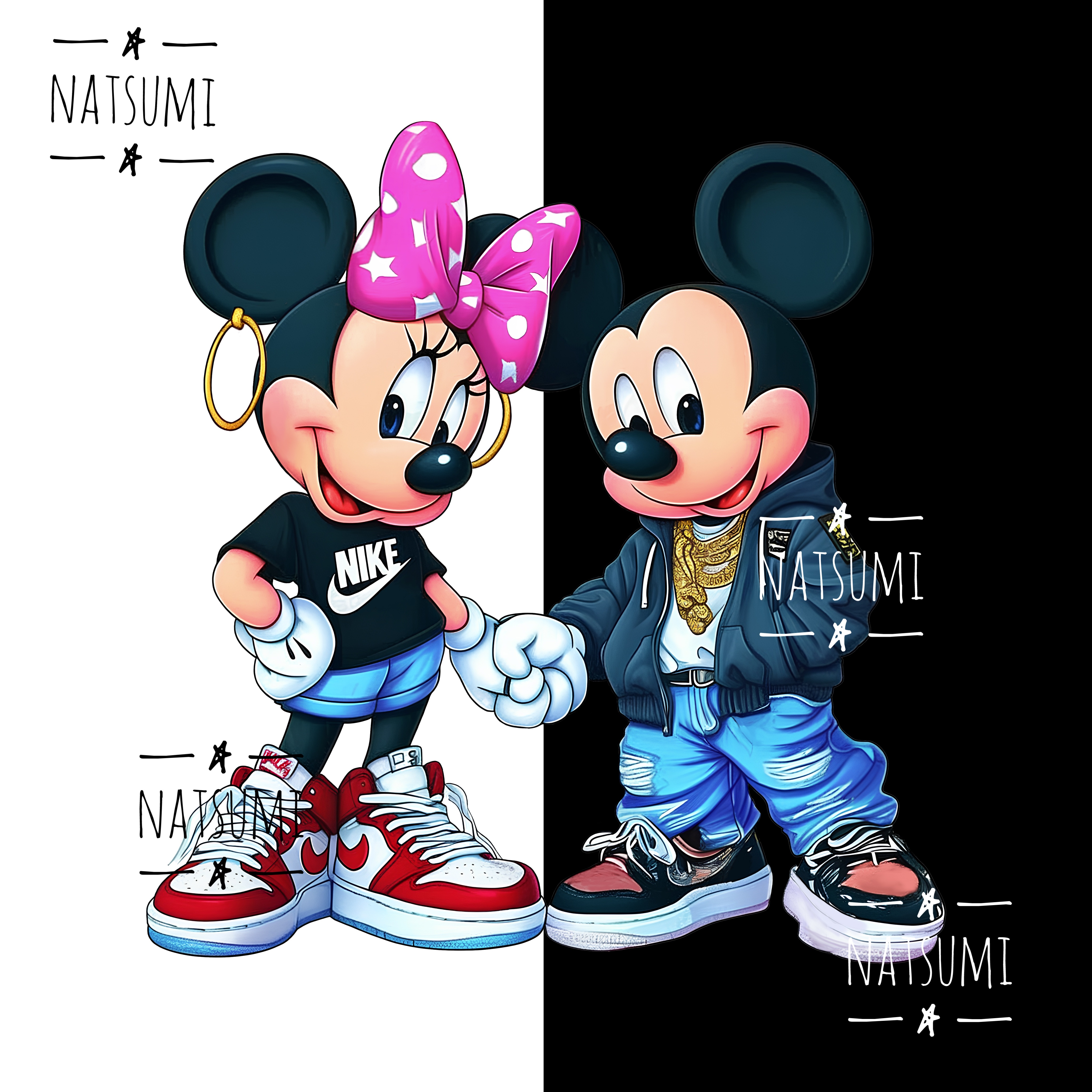 Mickey Mouse and Minnie PNG file designs, PNG for shirts, PN | Inspire ...