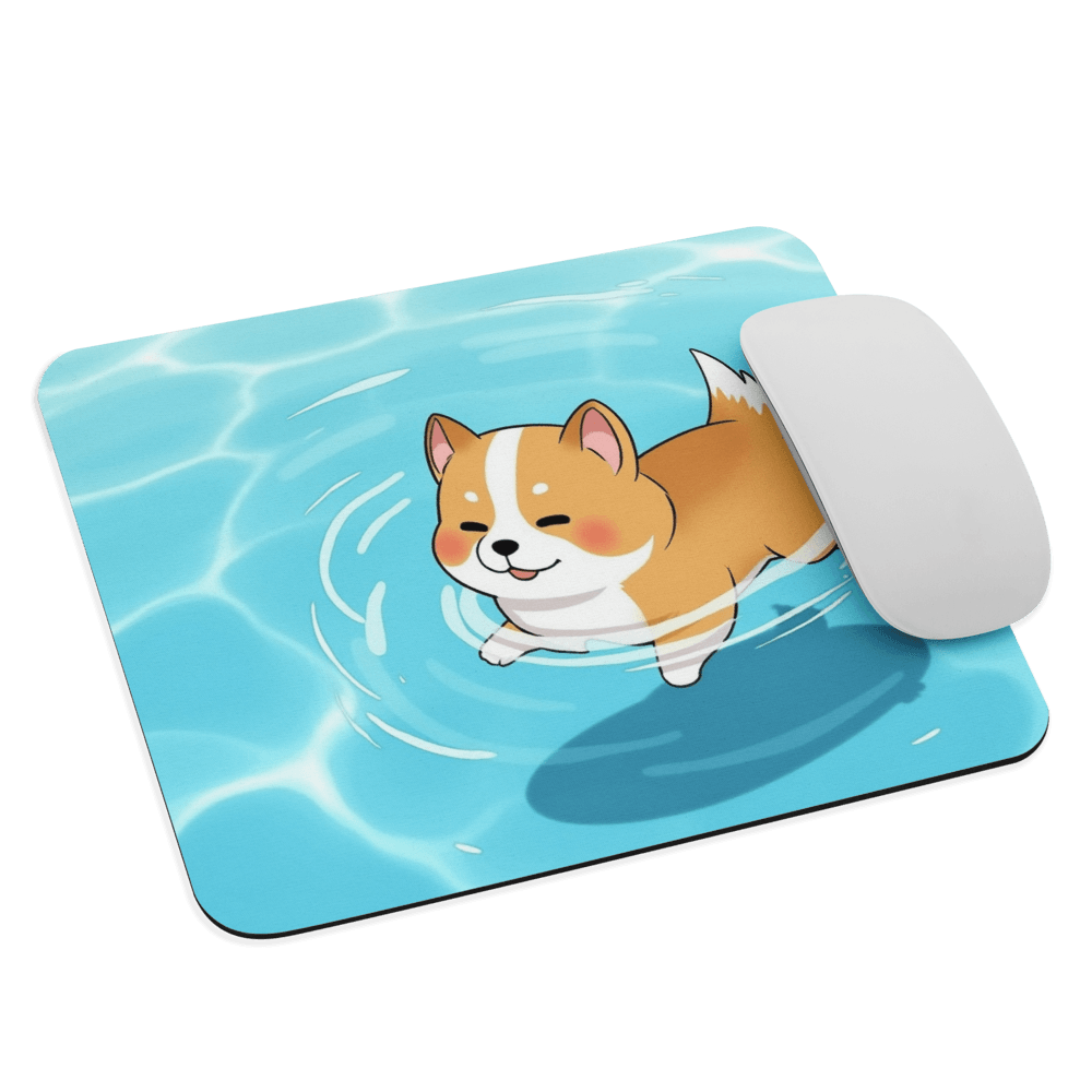 cute dog mouse pad floating in water | Inspire Uplift