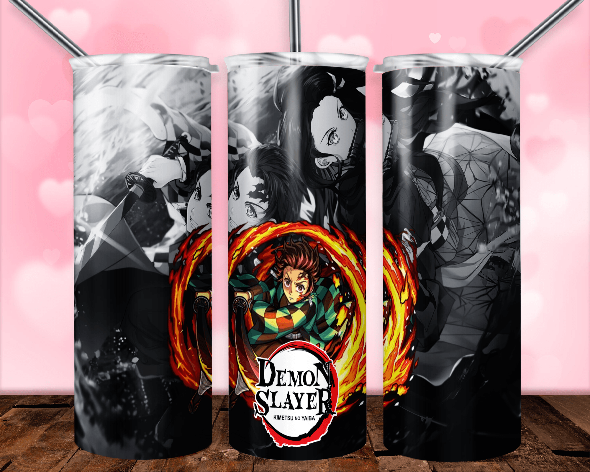 Demon Slayer 20oz Skinny Tumbler Wrap PNG, Digital Download | Inspire ...