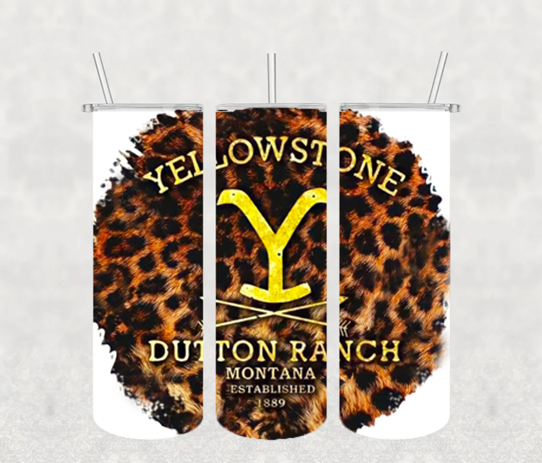 Yellowstone Leopard Tumbler Template Sublimation, Yellowston | Inspire ...