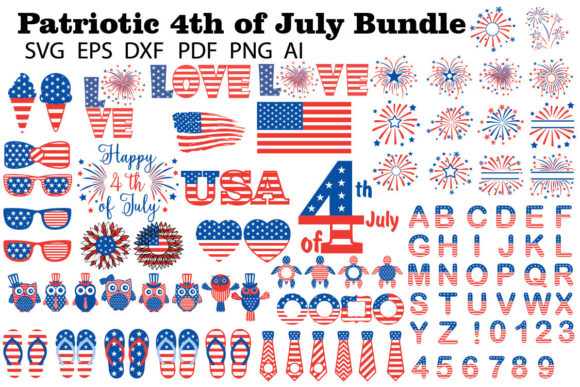 American Patriotic 4th of July Bundle, 4th of July Bundle Sv | Inspire ...