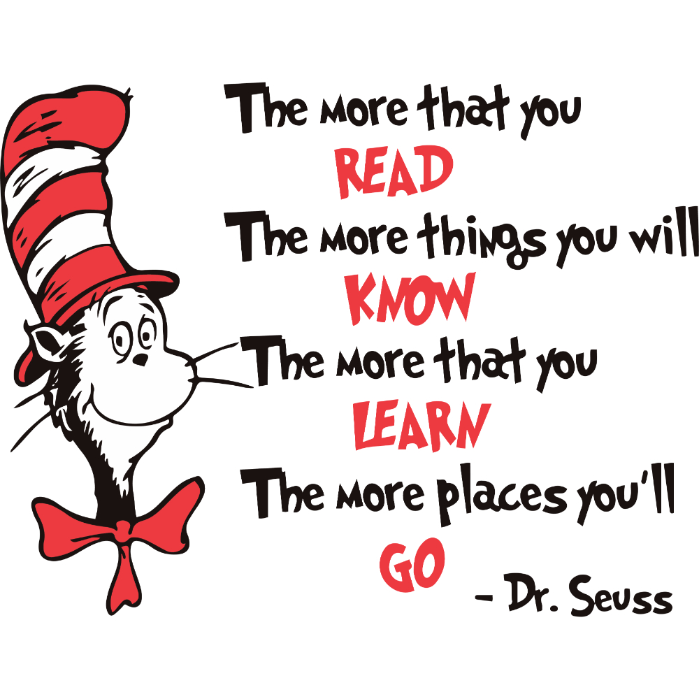 The More That You Read Svg, Dr Seuss Svg, Dr Seuss Logo Svg, | Inspire ...